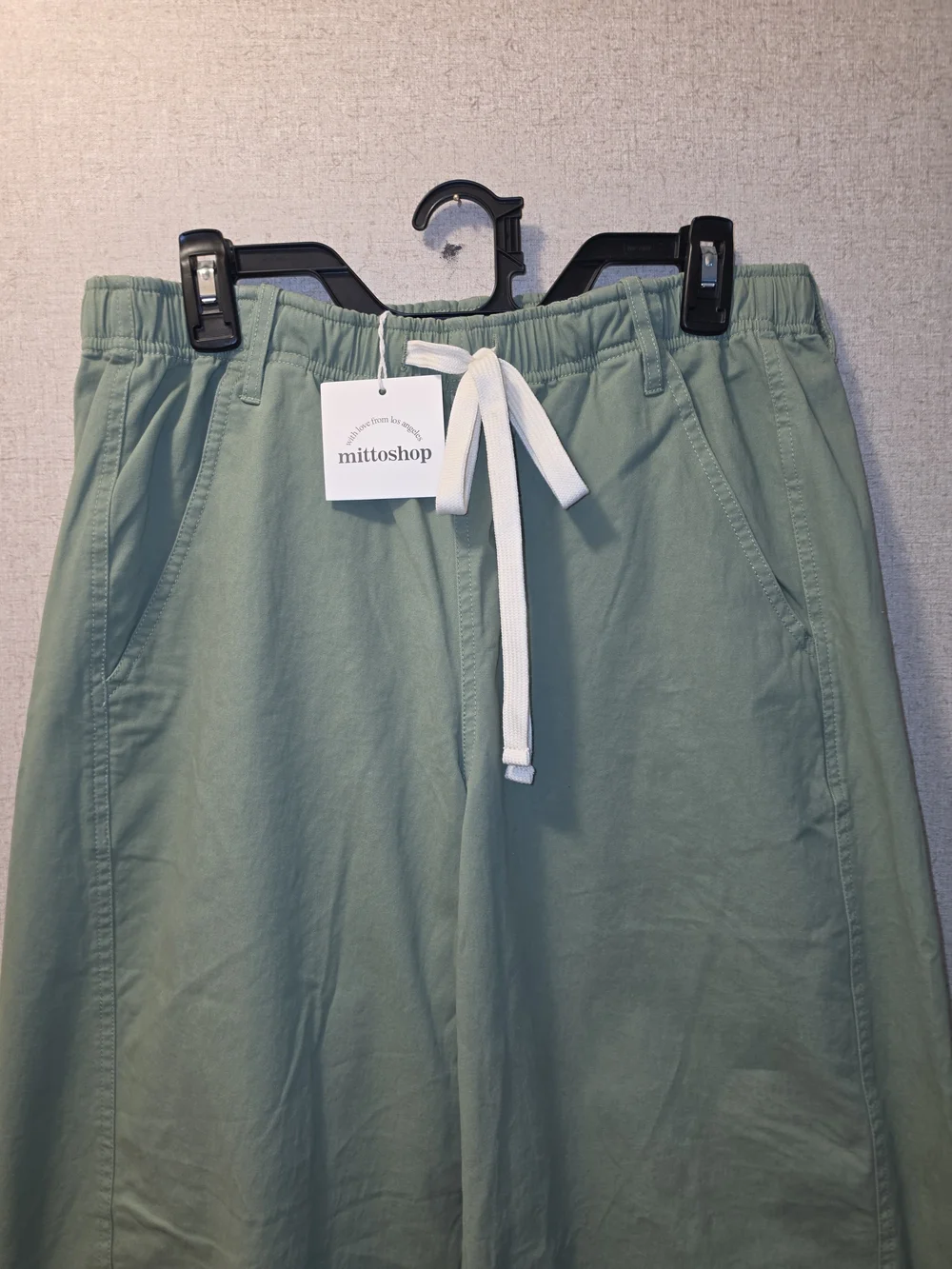 mittoshop | Pants & Jumpsuits | Wide Leg Barrel Pants Light Olive Green ...